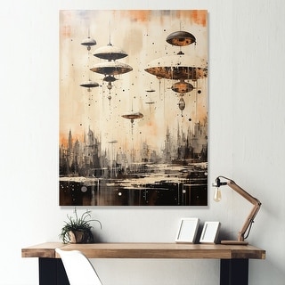 Designart "Minimalism Ufos I" Ufos Wall Art - Bed Bath & Beyond - 40007673