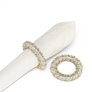 Silver Bead & Ribbon A Wrap Napkin Ring - Bed Bath & Beyond - 41542135