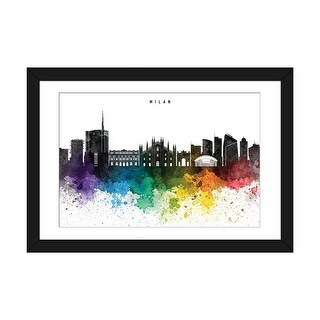 iCanvas "Milan Skyline, Rainbow Style" by WallDecorAddict - Bed Bath ...