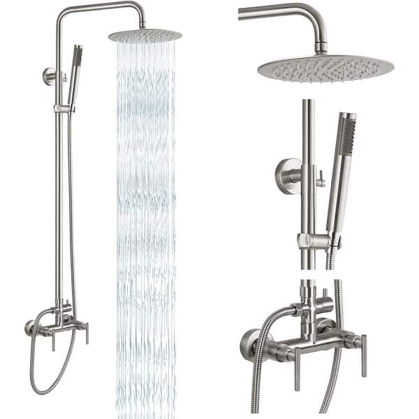 Outdoor Shower Fixture SUS304 System Combo Set With Double Lever Handle ...