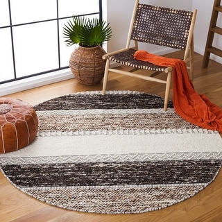 SAFAVIEH Handmade Natura Fulvia Boho Stripe Wool Rug - Bed Bath ...