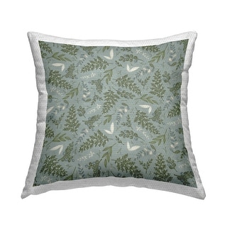 Stupell Earthy Fern Leaf Pattern Printed Outdoor Throw Pillow Design by ...