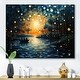 Designart "Pointillism River At Sunrise" Pointillism Canvas Wall Art ...