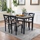 Rustic Style Counter Height 4-Piece Dining Table Set for 4, Classic ...