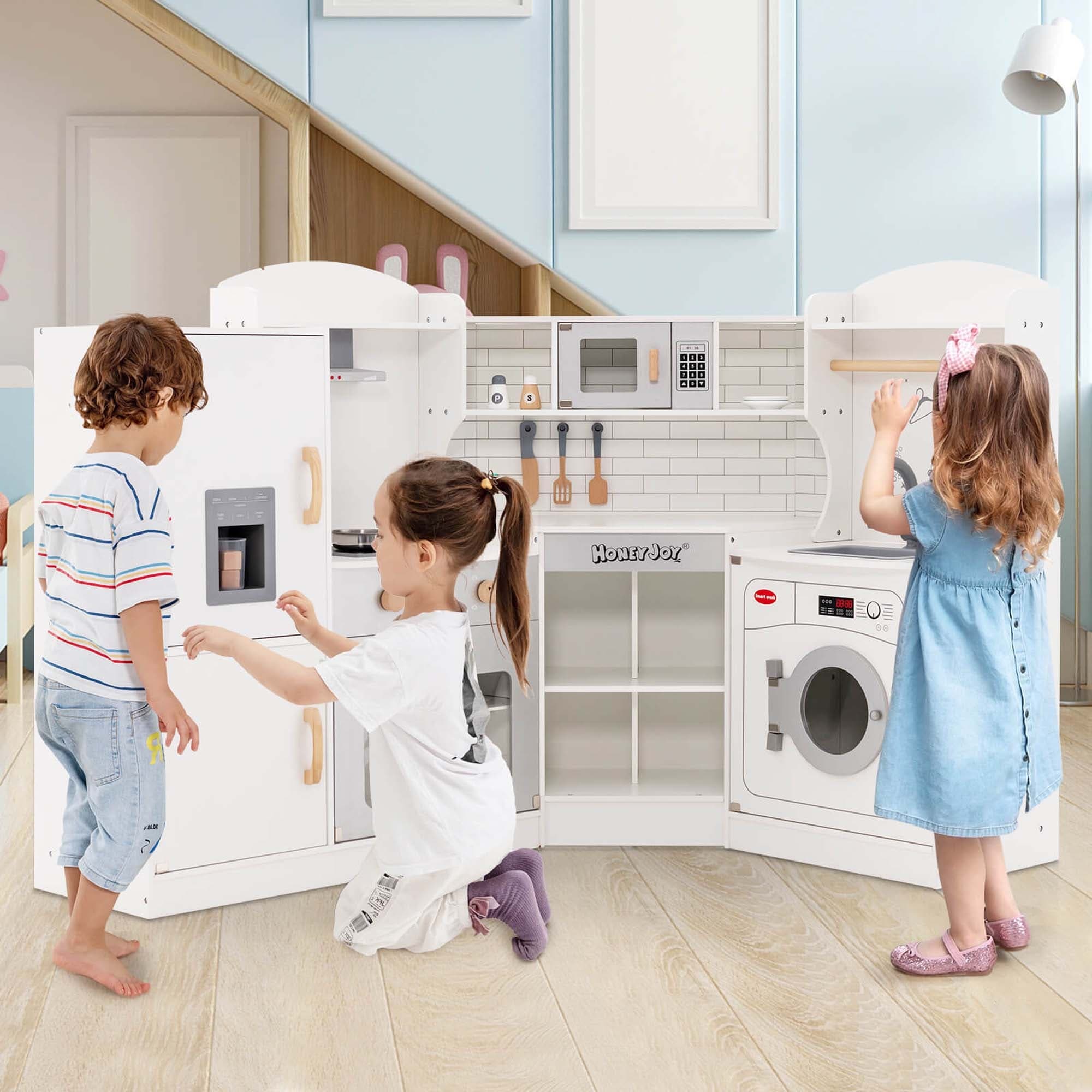 Costway Corner Kids Play Kitchen