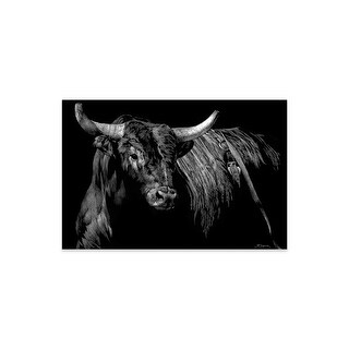 Brindle Rodeo Bull Print On Acrylic Glass by Julie T. Chapman - Bed ...