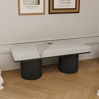 Upholstered Bench with Chunky Legs - Bed Bath & Beyond - 41253383
