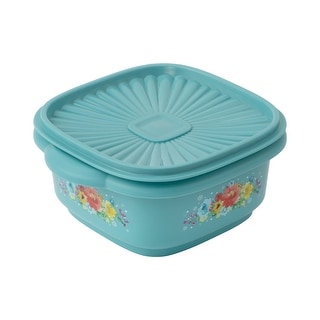 5-Cup Teal Food Storage Container with Airtight Lid, Microwave ...