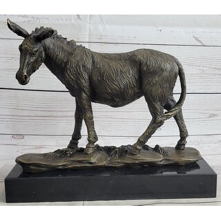Donkey Mule Bronze Statue Sculpture Figure On Marble Base Signed Barye ...