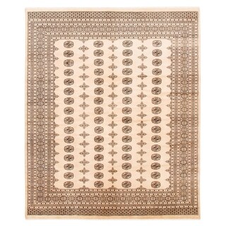 ECARPETGALLERY Hand-knotted Finest Peshawar Bokhara Beige Wool Rug - 8 ...