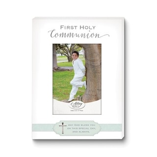 Curata Blue First Holy Communion with Cross 4x6 Wooden Frame with Easel ...