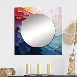 Designart "colorful rainbow Arc of Simplicity" Rainbow Wall Mirror ...