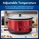 Elite Cuisine MST510 8.5Qt. Stainless Steel Slow Cooker with Adjustable ...