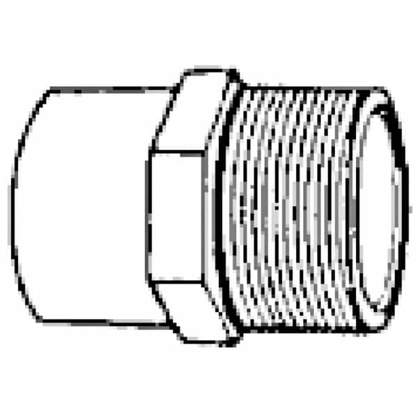 American Imaginations 1.5 in. x 1.25 in. Copper Male Reducing Adapter ...