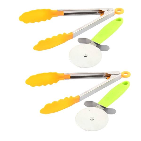 Kitchen Vegetable BBQ Cake Bread Food Clamp Serving Tongs Pizza Cutters ...