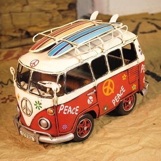 Volkswagen - Vw T1 Type 2 Peace Love Bus 1/20 Scale Diecast Metal Model ...