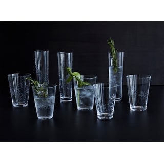 Sienna Botanical Etched Glasses, Mixed Set of 6 - Bed Bath & Beyond ...