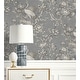 Seabrook Designs Alice Crane Toile Unpasted Wallpaper - Bed Bath ...