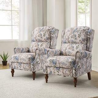 Terri Classic Cutaway Arms with Nailheads Manual Recliner for Living ...
