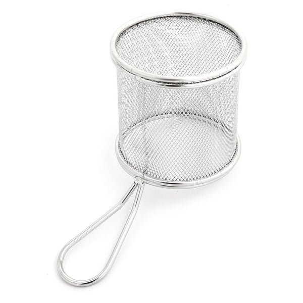 Stainless Steel Cylinder French Fries Oil Sieve Strainers Fry Basket ...