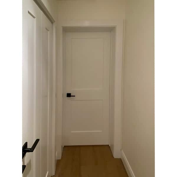 RESO Solid Core Double Panel Style Interior Door White Pre-Hung - Bed ...