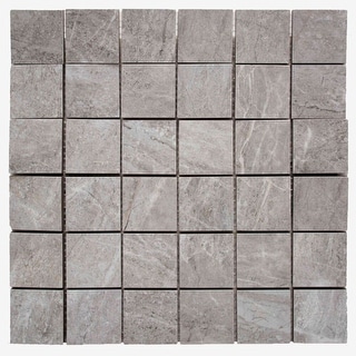 The Tile Life Houston 12" x 12" Grey Ceramic Mosaic Tile - Bed Bath ...