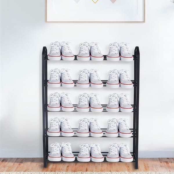 Muti Tiers Shoe Storage Rack Trainers Shelf Hallway Carbon Steel ...