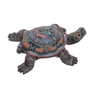 Novica Handmade Decorative Tortoise Polymer Clay Sculpture (3 Inch ...
