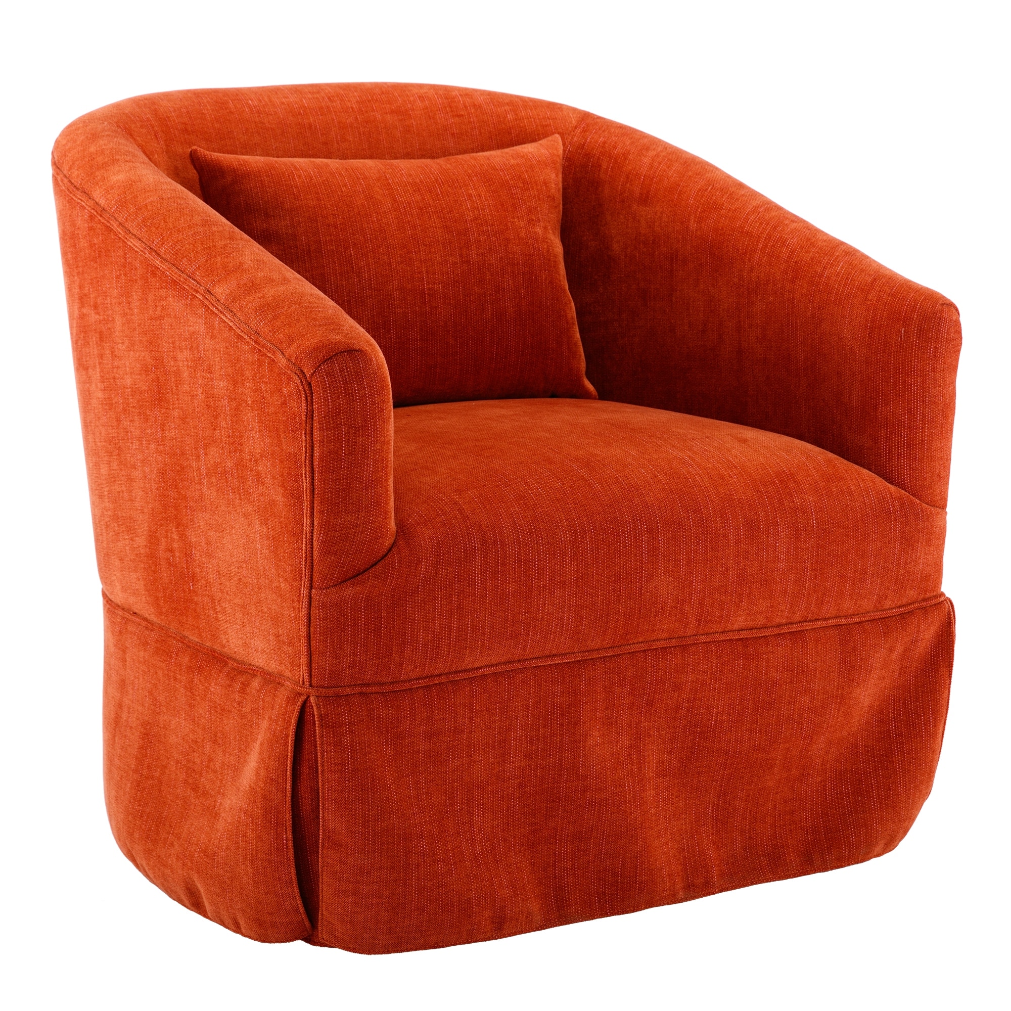 360-degree Swivel Accent Armchair Linen Blend - Bed Bath & Beyond ...