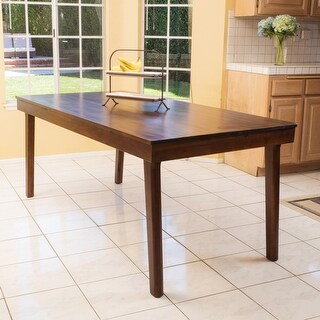 Contemporary Dining Table in Rich Mahogany Acacia Wood, 70" x 34.75 ...