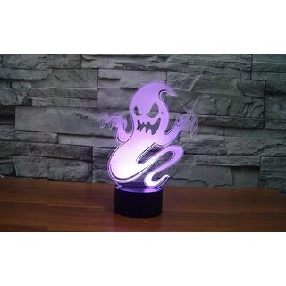 Smart Touch 3D Illusion 7-Color Halloween LED Light, Ghost - Bed Bath ...
