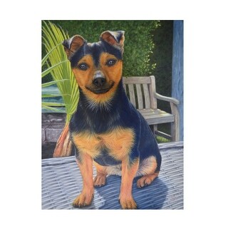 Steve Crockett 'Pet Portrait Of Coco The Jack Russell' Canvas Art - Bed ...