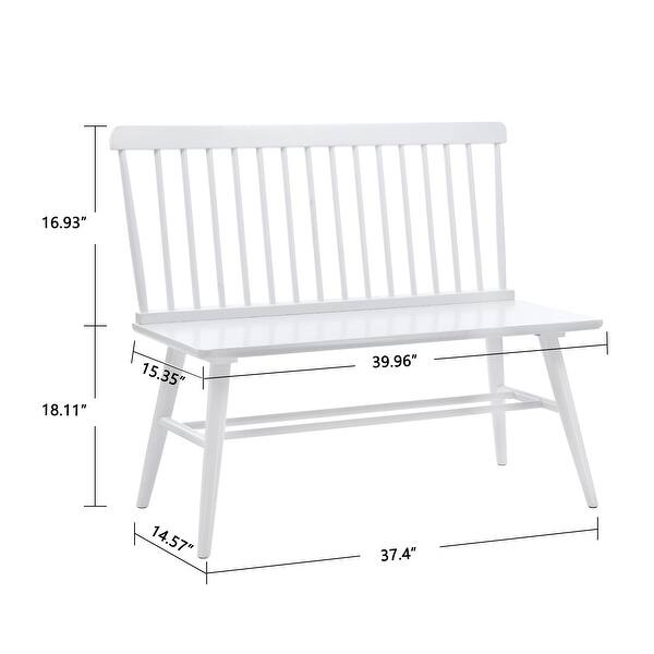 Entryway 40"L Solid Wood Dining Bench with Spindle Back - Bed Bath ...