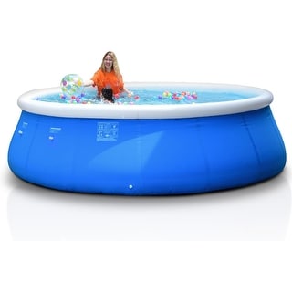 8ft x 24in Round Inflatable Pool for Summer, Easy Set Up - 8ft x 24in ...