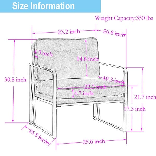 Accent Chairs, Living Room Chairs Linen Arm Chair Accent Chairs for ...