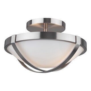 Cara Collection 2-Light Flush Mount, Brushed Nickel - Bed Bath & Beyond ...