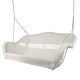 White Hand Woven Resin Wicker Hanging Porch Swing Chain Two Person ...