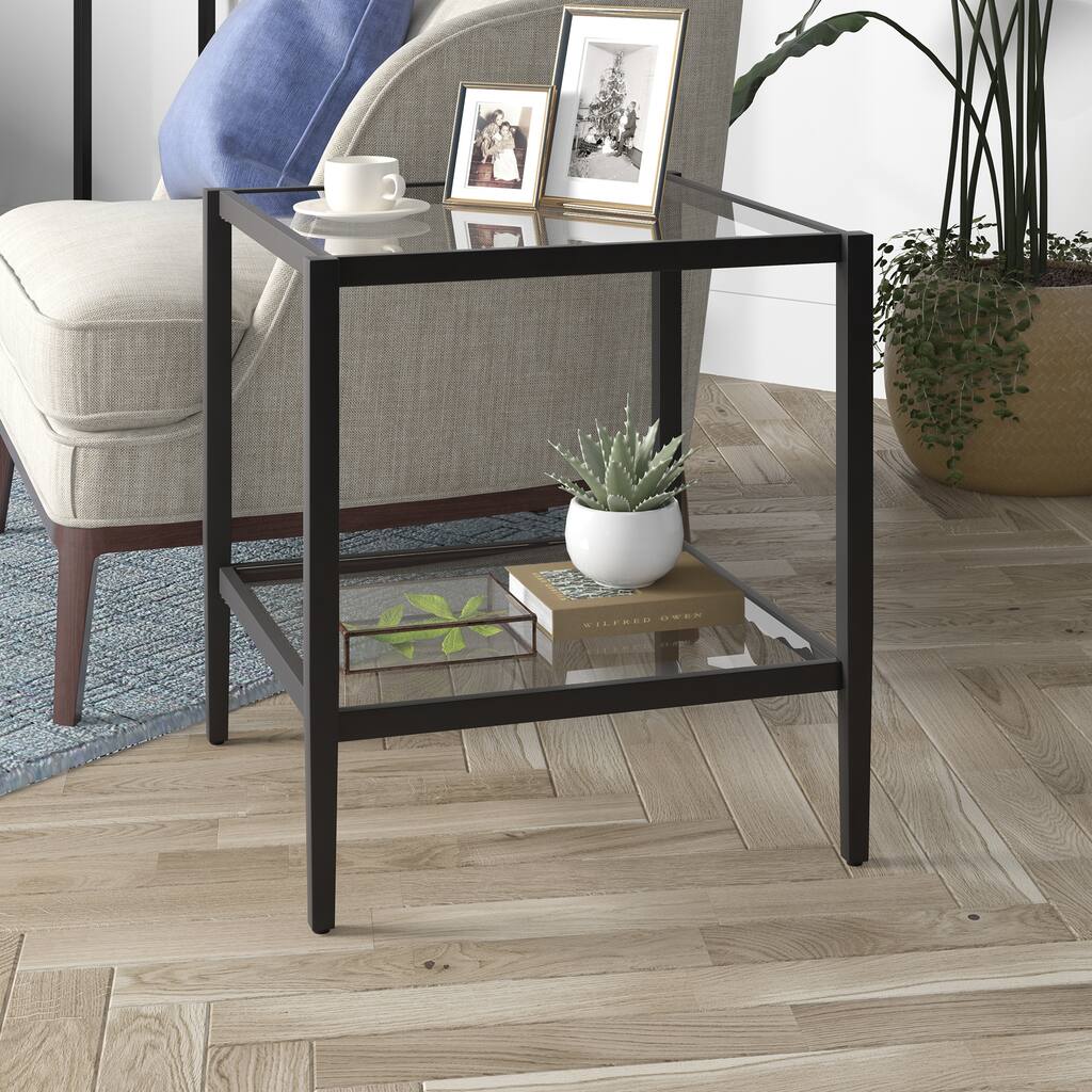 Hera 20'' Wide Square Side Table with Mirror Shelf - On Sale ...