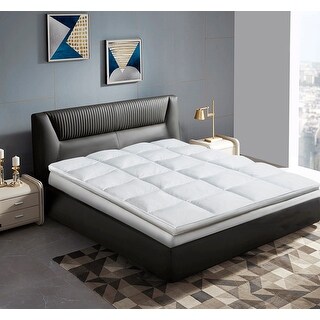 Overfilled Cotton Cover Baffle Box Featherbed - White - Bed Bath ...