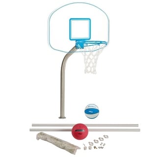 Dunn-Rite Clear Hoop Jr. Pool Basketball Set & ProVolly Pool Volleyball ...