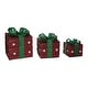 Multicolor Light Up Christmas Star Gift Box Decor Set of 3 - Bed Bath ...