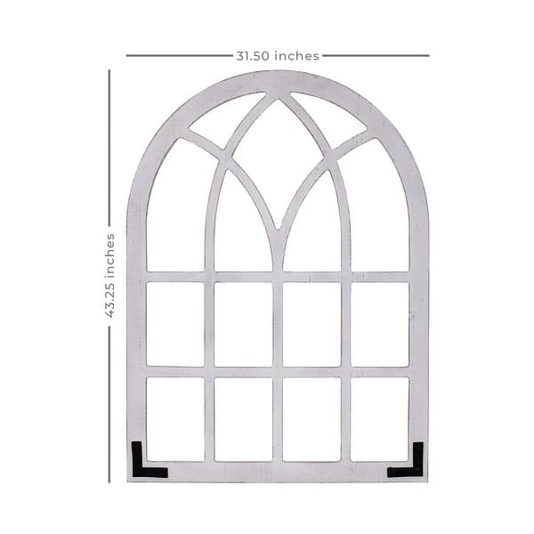 Stratton Home Decor Farmhouse Distressed Wood Window Panel Wall Decor ...