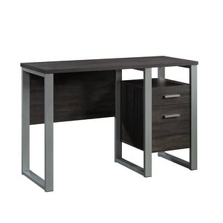 Black Compact Office Desk 45 Inch with Storage Drawer for Home Office ...