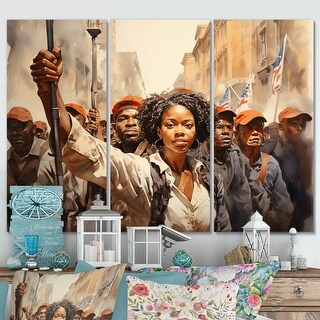 Designart "African American Art Powerful" African American Canvas ...
