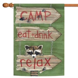 'Camp Eat + Drink Relax' Outdoor House Flag 40" x 28" - Bed Bath ...