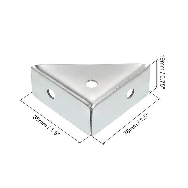 8Pcs Angle Corner Brackets Braces Joining Support with Screws Silver ...