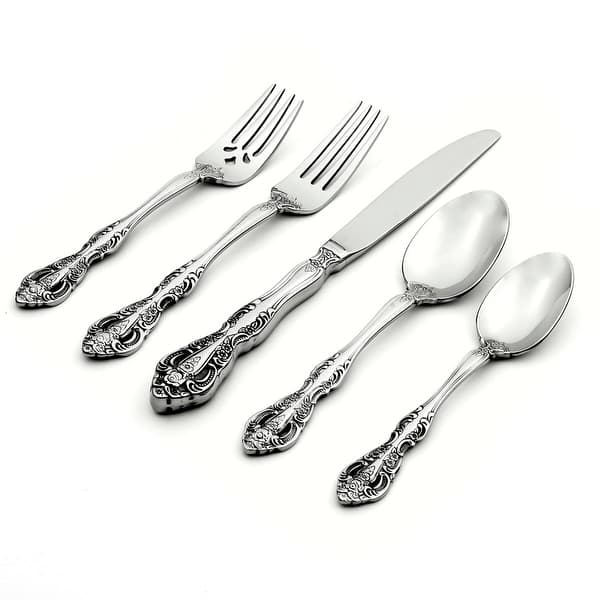 Oneida Michelangelo 45 Piece Fine Flatware Set, Service For 8 - Bed ...