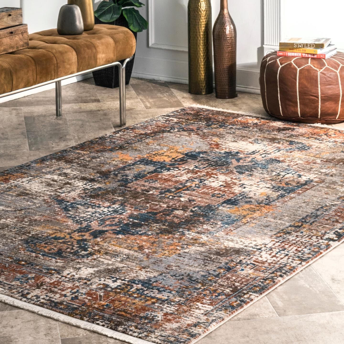 Brooklyn Rug Co Mystic Vintage Medallion Area Rug - Bed Bath & Beyond ...