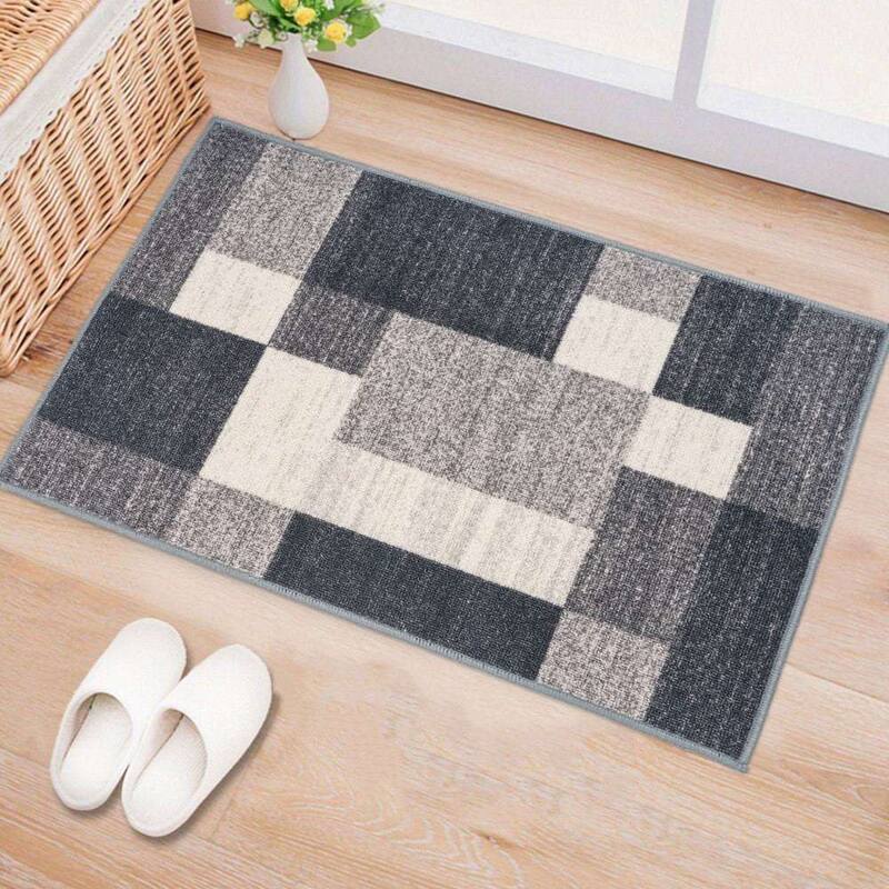 World Rug Gallery Modern Boxes Design Non-slip (Non-skid) Area Rug ...
