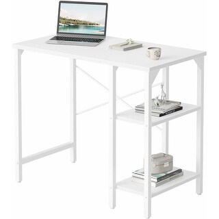 35 Inch Home Office Computer Desk with Storage Shelves, Study Writing ...